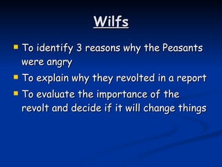 Peasants Revolt Causes & Events | PPT