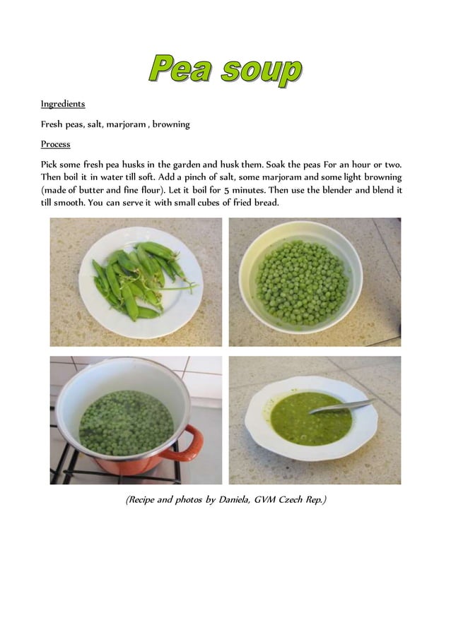 Pea soup | DOCX | Gardening | Home & Garden