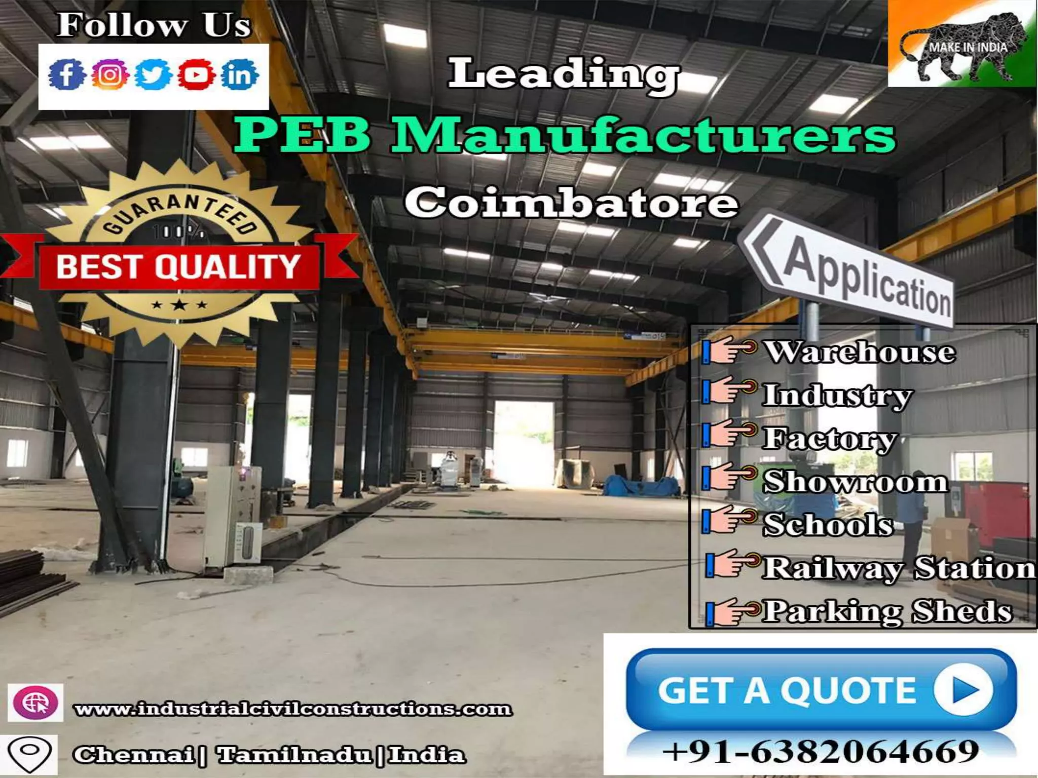 PEB Manufacturers, Chennai, Tamil Nadu, Namakkal, Salem, Thanjavur ...