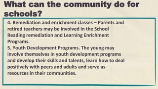 PEC-III-REPORT The Why and How of School and Community Partnership | PPTX