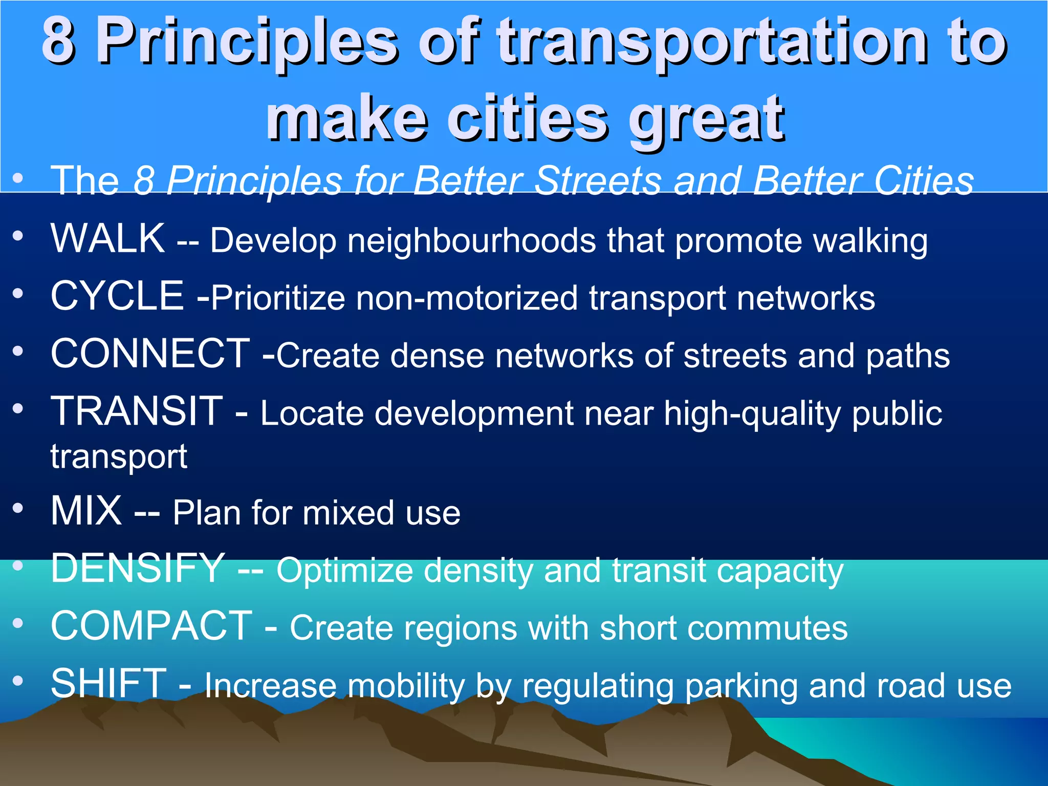 Sustainable transportation for smart cities | PPT