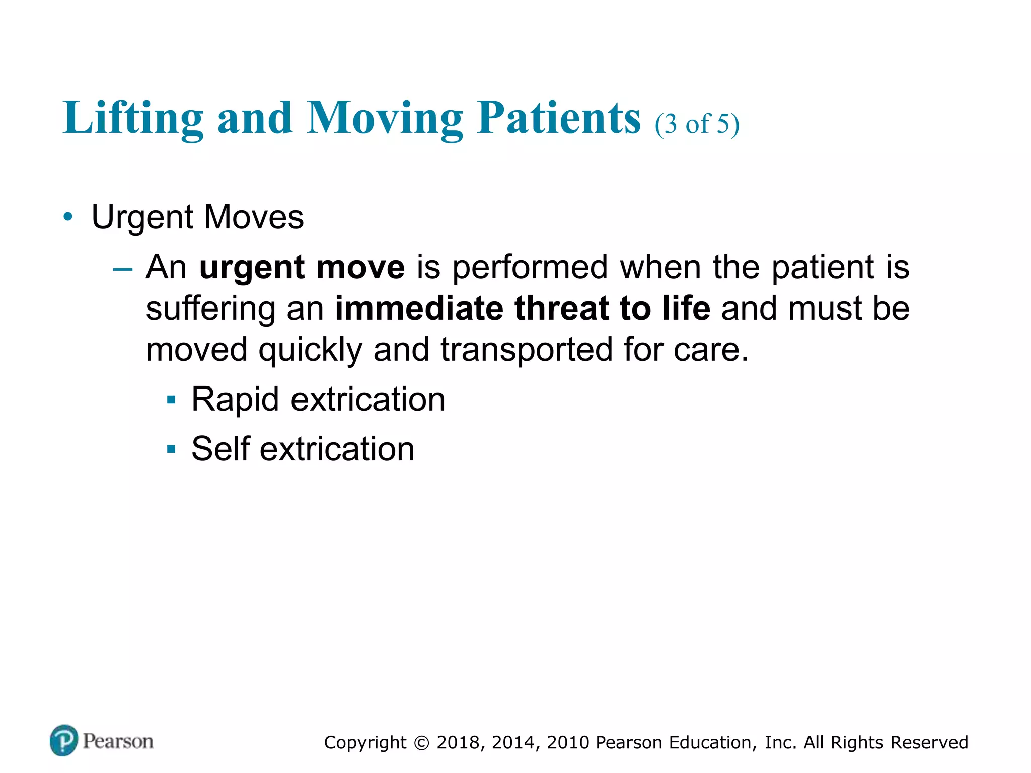 Pec11 chap 06 lifting and moving patients | PPTX
