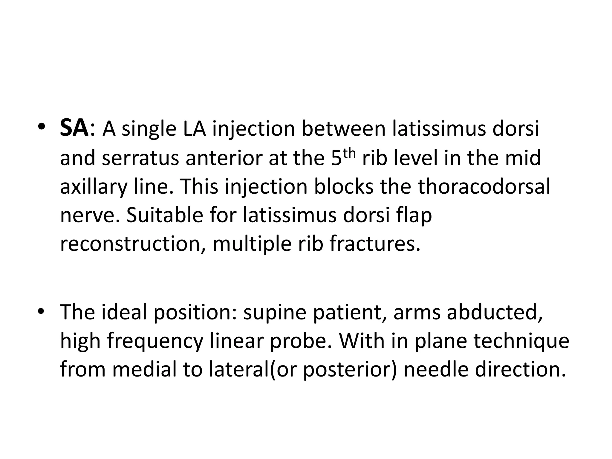 Pec I and PECS II, serratus anterior block | PPTX