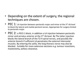 Pec I and PECS II, serratus anterior block | PPTX