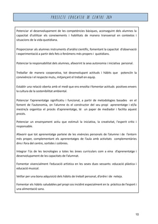 PEC 2023 - 2024. Escola Roser Capdevila. | PDF