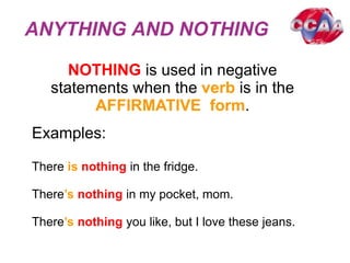 Pec2 lesson08 anything nothing | PPTX