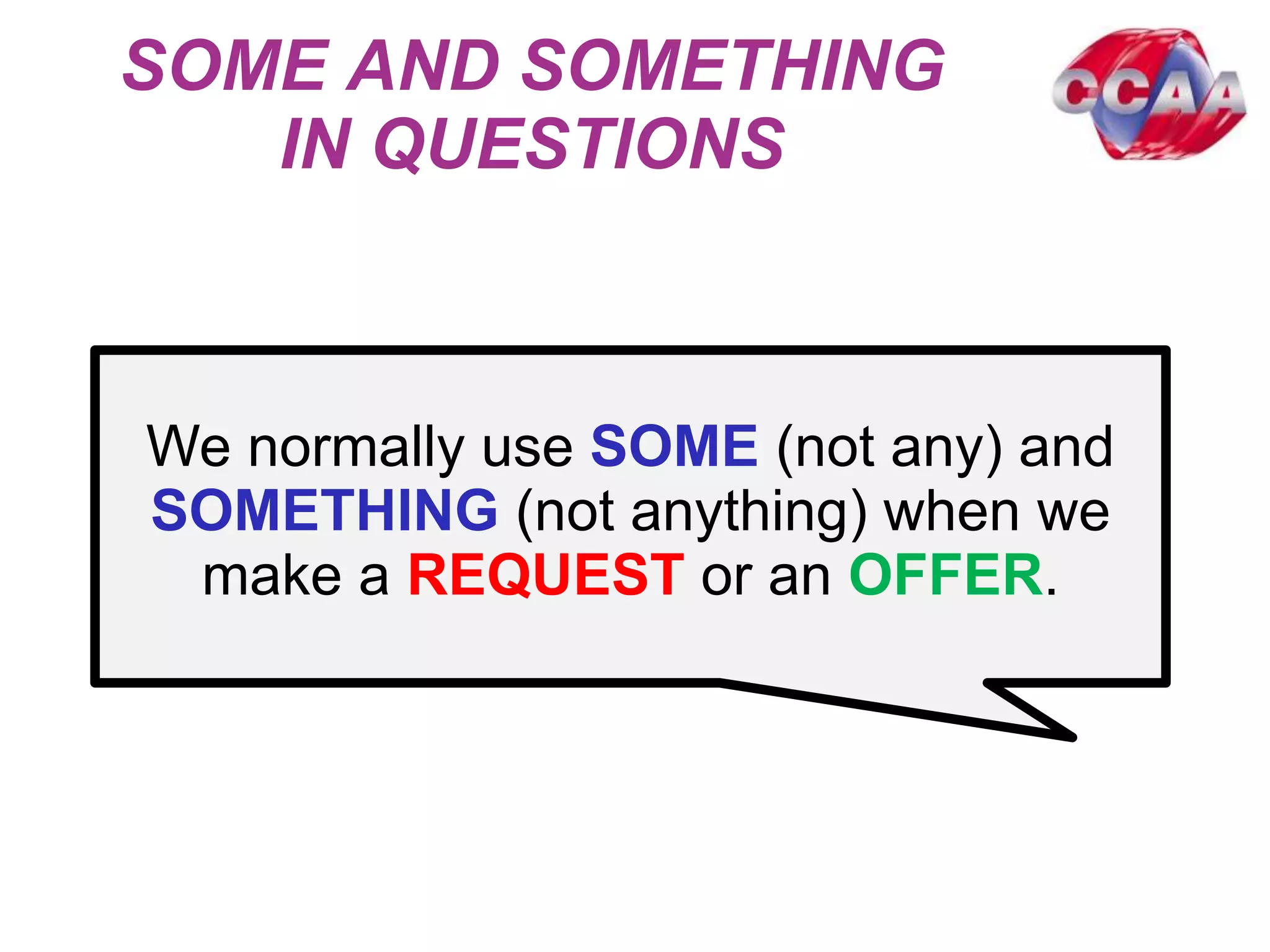 Pec2 lesson09 something some in questions | PPTX