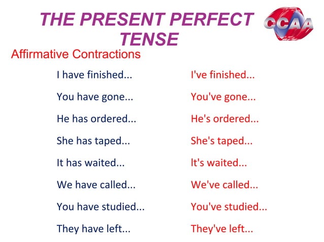 Pec5 lesson8 past participle the present perfect tense | PPT