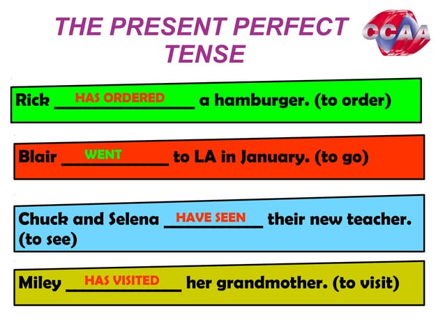 Pec5 lesson8 past participle the present perfect tense | PPT