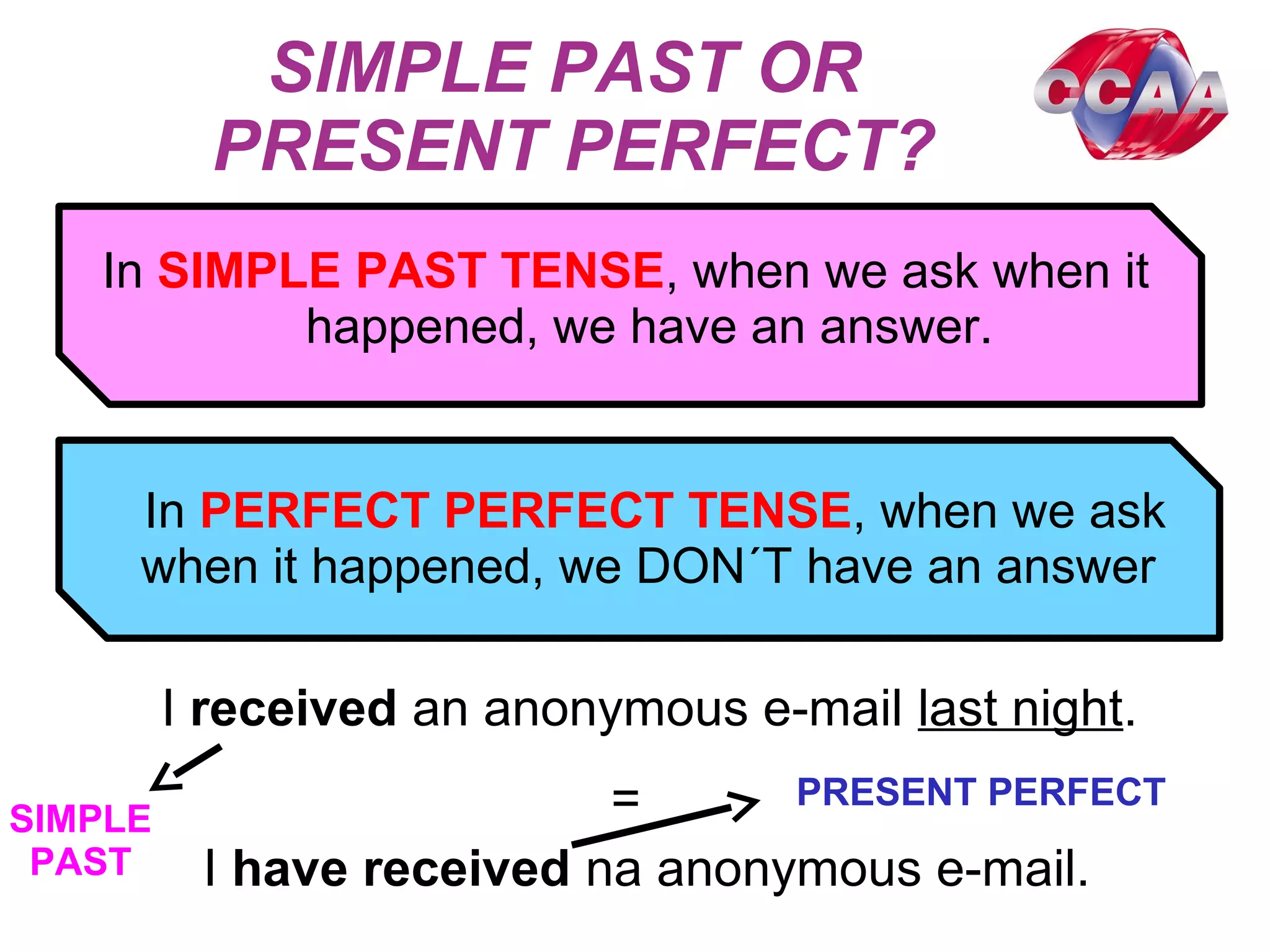 Pec5 lesson9 present perfect tense or simple past tense and use of ever ...