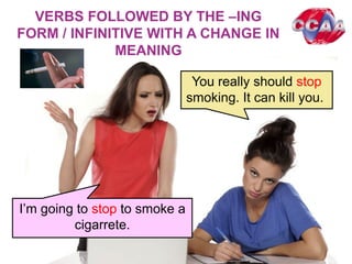 PEC 8 - LESSON 2 - VERBS FOLLOWED BY THE –ING FORM / INFINITIVE WITH A ...