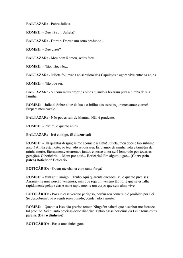 Peca teatral-romeu-e-julieta-para-escolas | PDF