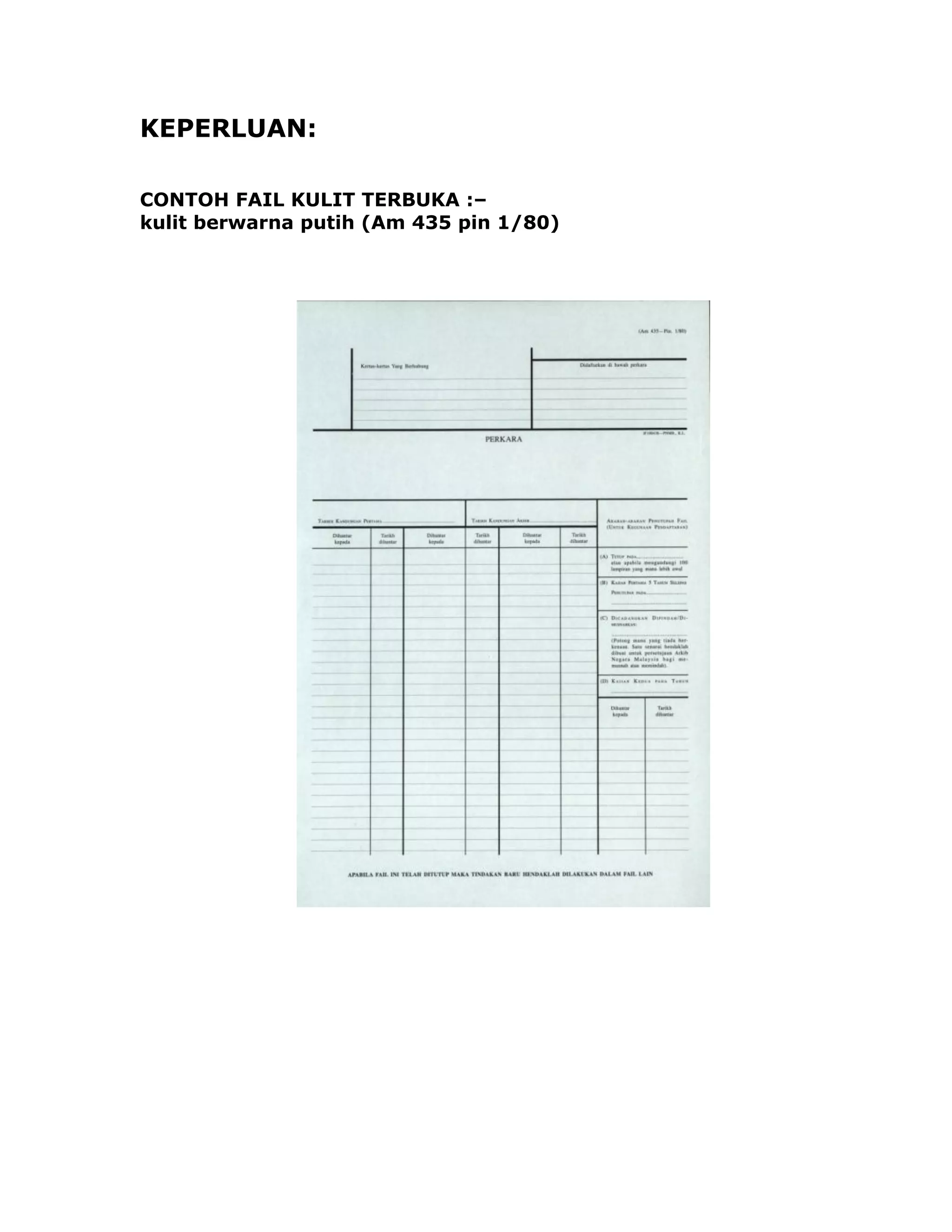 Pecahan fail pengurusan pss | PDF