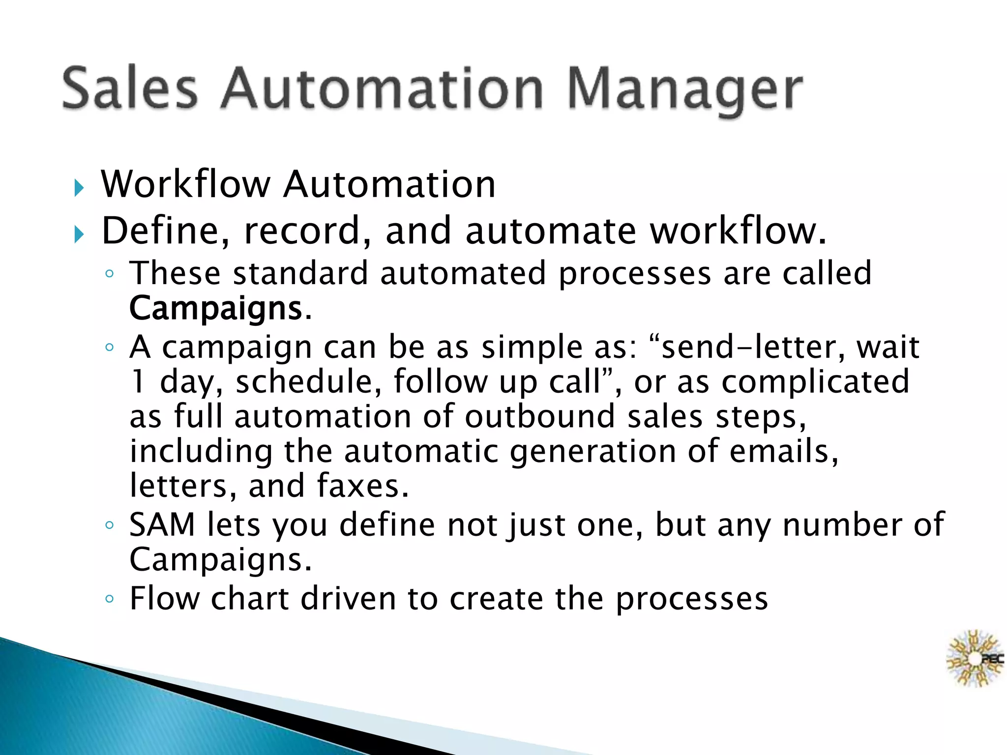Pec automation tools for Act! | PPTX | Email | Internet
