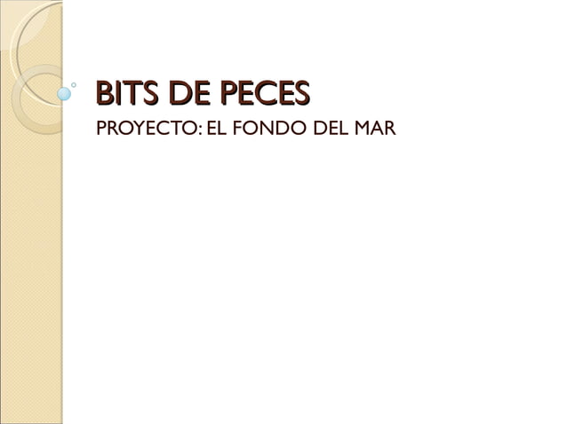 Peces buscando a nemo | PPT