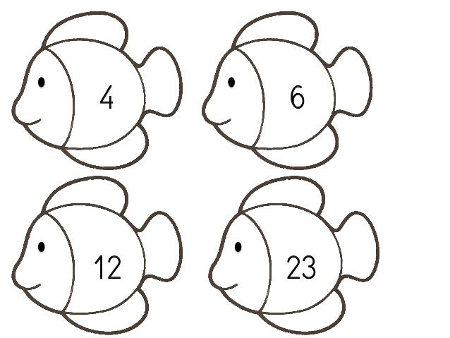 Peces con números