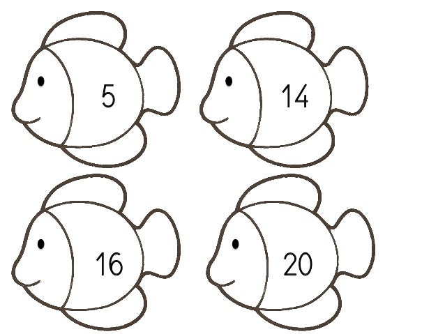 Peces con números