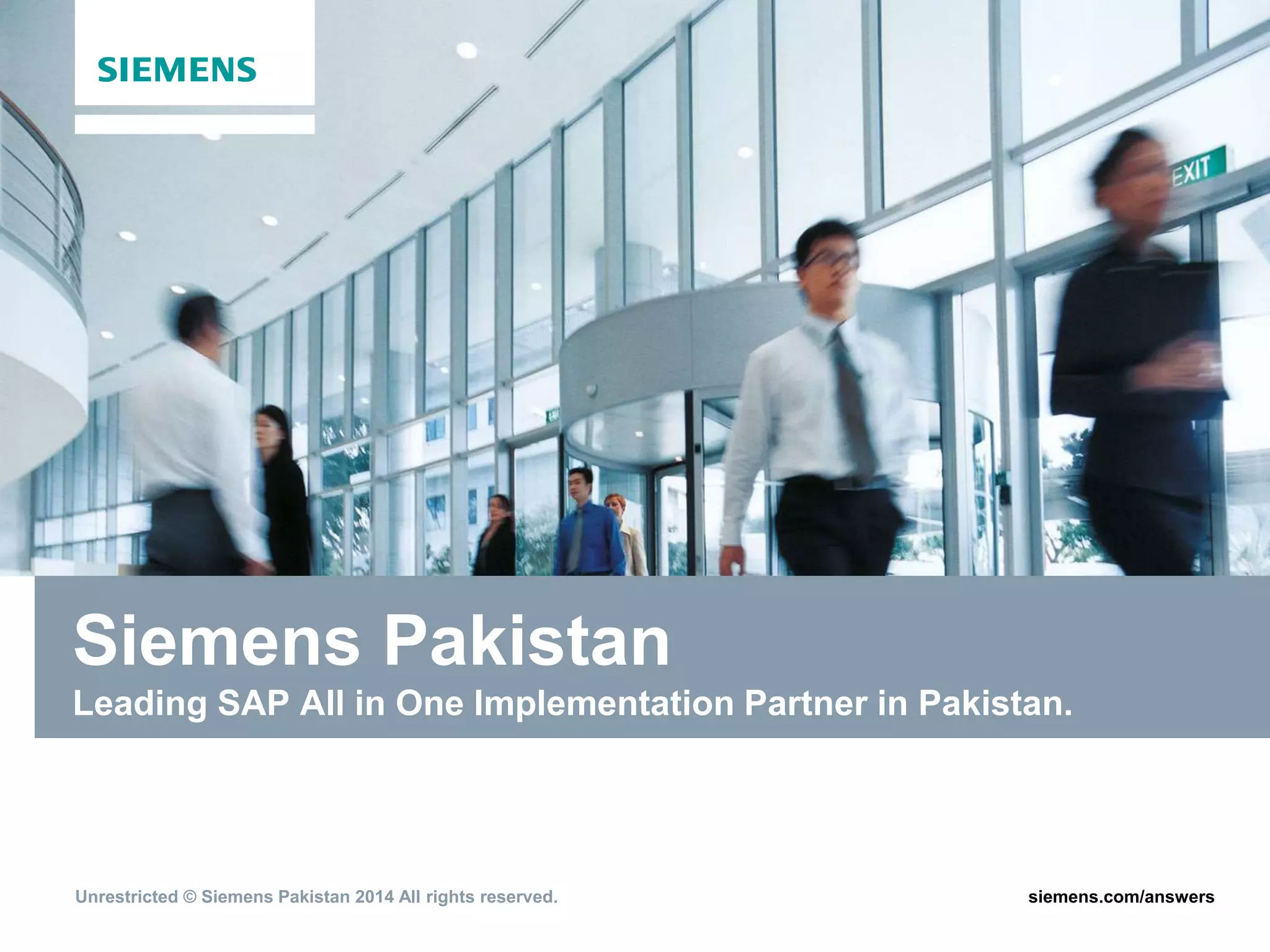 Pec fico presentation siemens pakistan_sap implementation partner ...