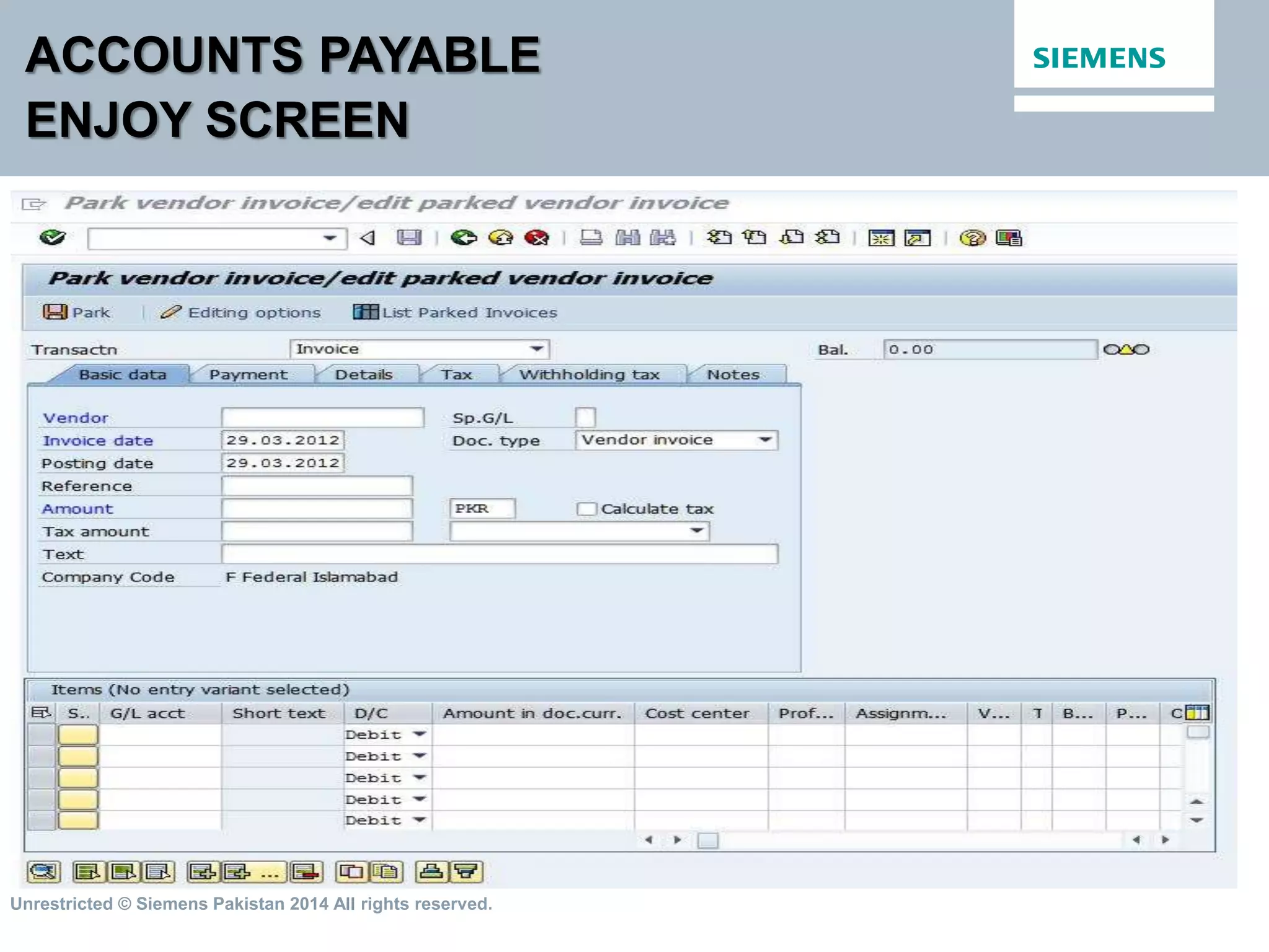 Pec fico presentation siemens pakistan_sap implementation partner ...