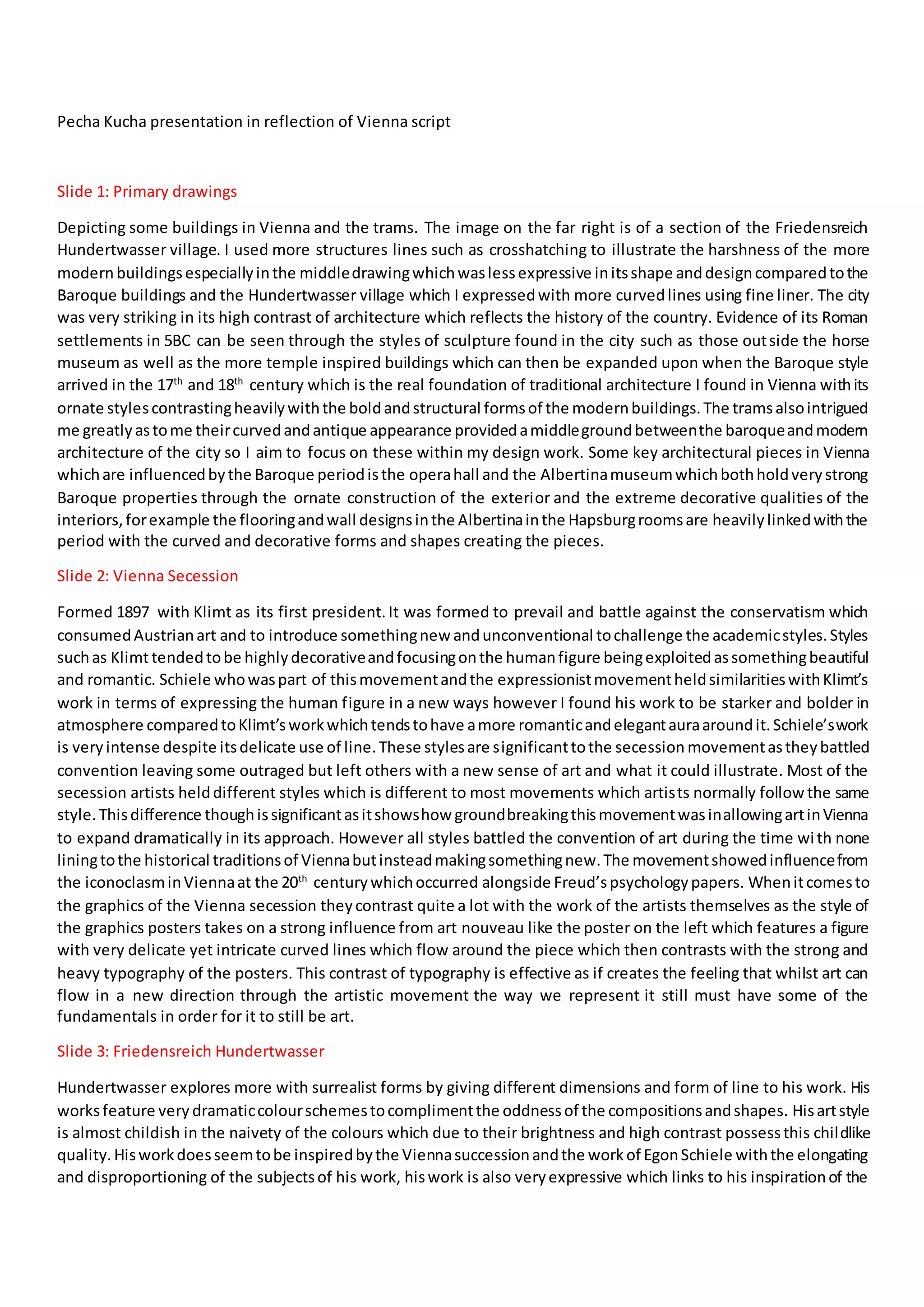 Pecha kucha presentation in reflection of vienna script | PDF