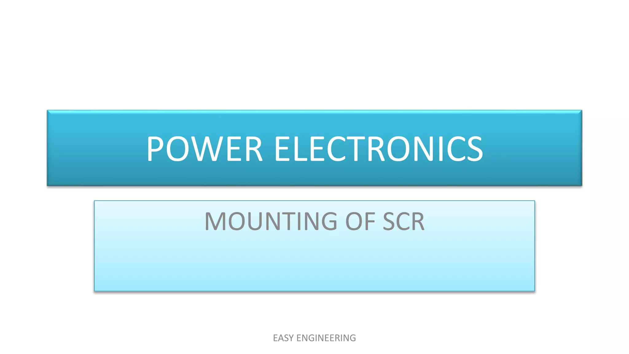 MOUNTING OF SCR | PPTX