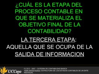 Estructura de los Estados Contables de un Ente Individual | PPT