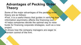 Pecking Order Theory.pptx | Stocks and Bonds | Personal Investing
