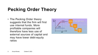 Pecking Order Theory.pptx | Stocks and Bonds | Personal Investing