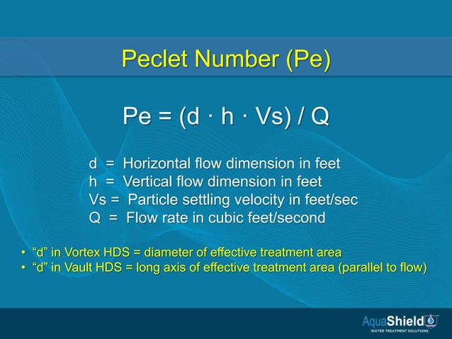Peclet Number HDS Sizing Method for Stormwater Treatment | PPT