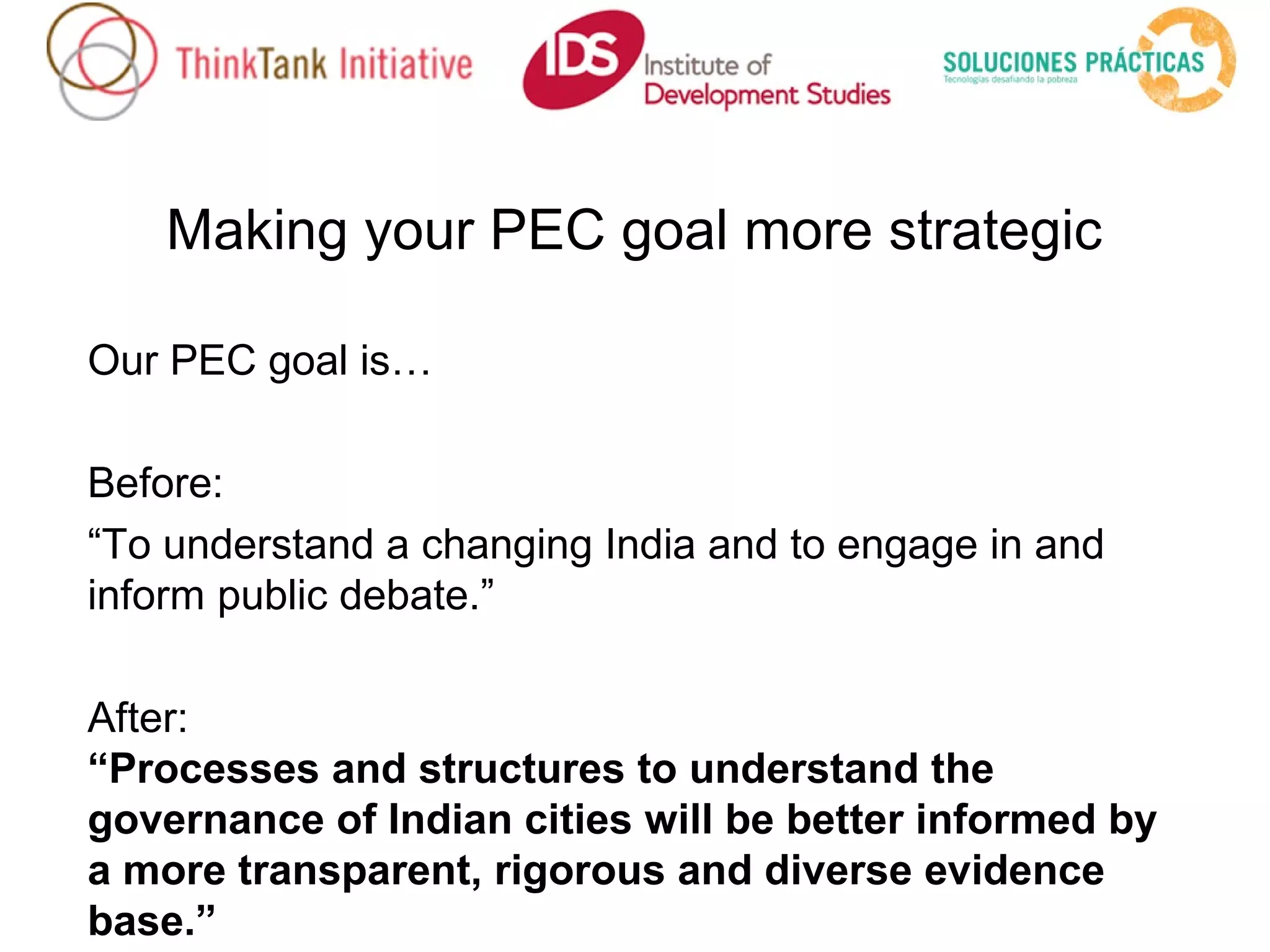 A strategic approach to policy engagement for research organisations | PPT