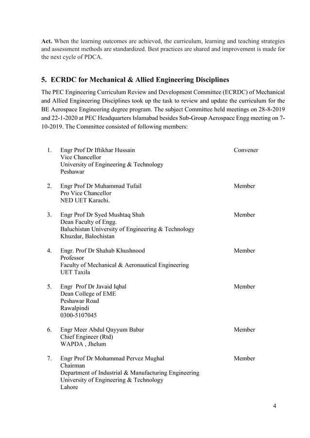 Pec obe aerospace engineering curriculum_2019-8-3 2020 (2) | PDF