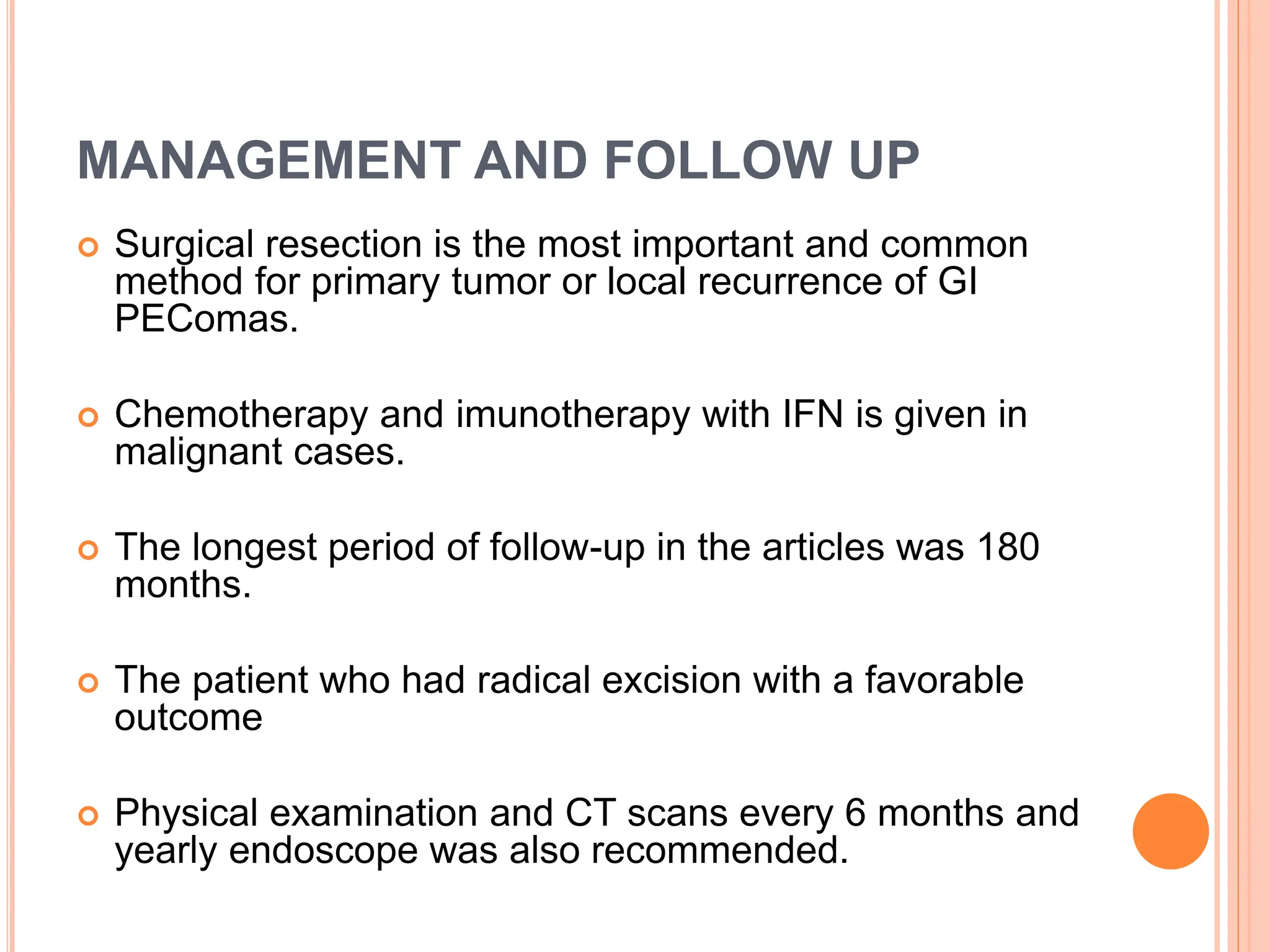 Perivascular Epithelioid Cell Tumors ( PEComa) of GIT | PPT