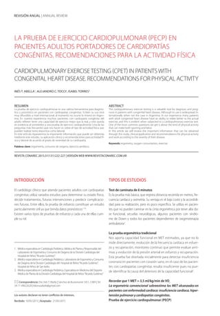 PRUEBA DE EJERCICIO CARDIOPULMONAR EN PACIENTES GUCH | PDF