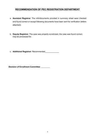 Pec registration | DOC