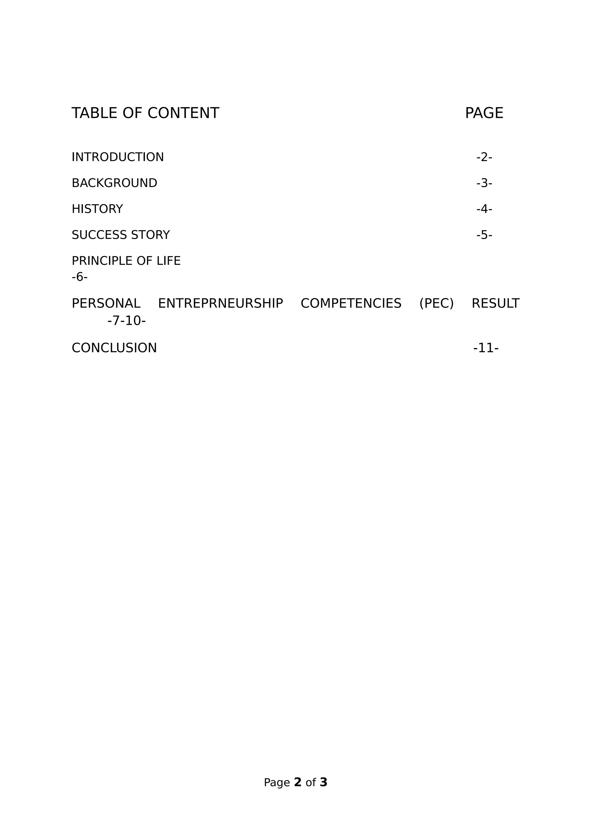 Pec report sample | PDF