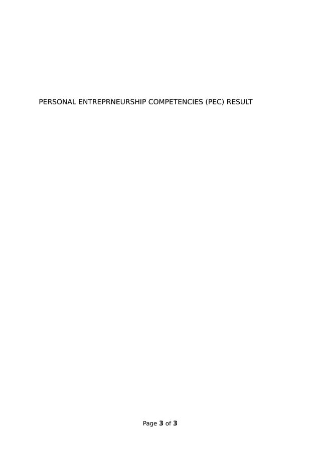 Pec report sample | PDF