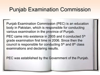 Punjab Examination Commission Results | PPTX