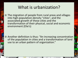 Urbanization Definition