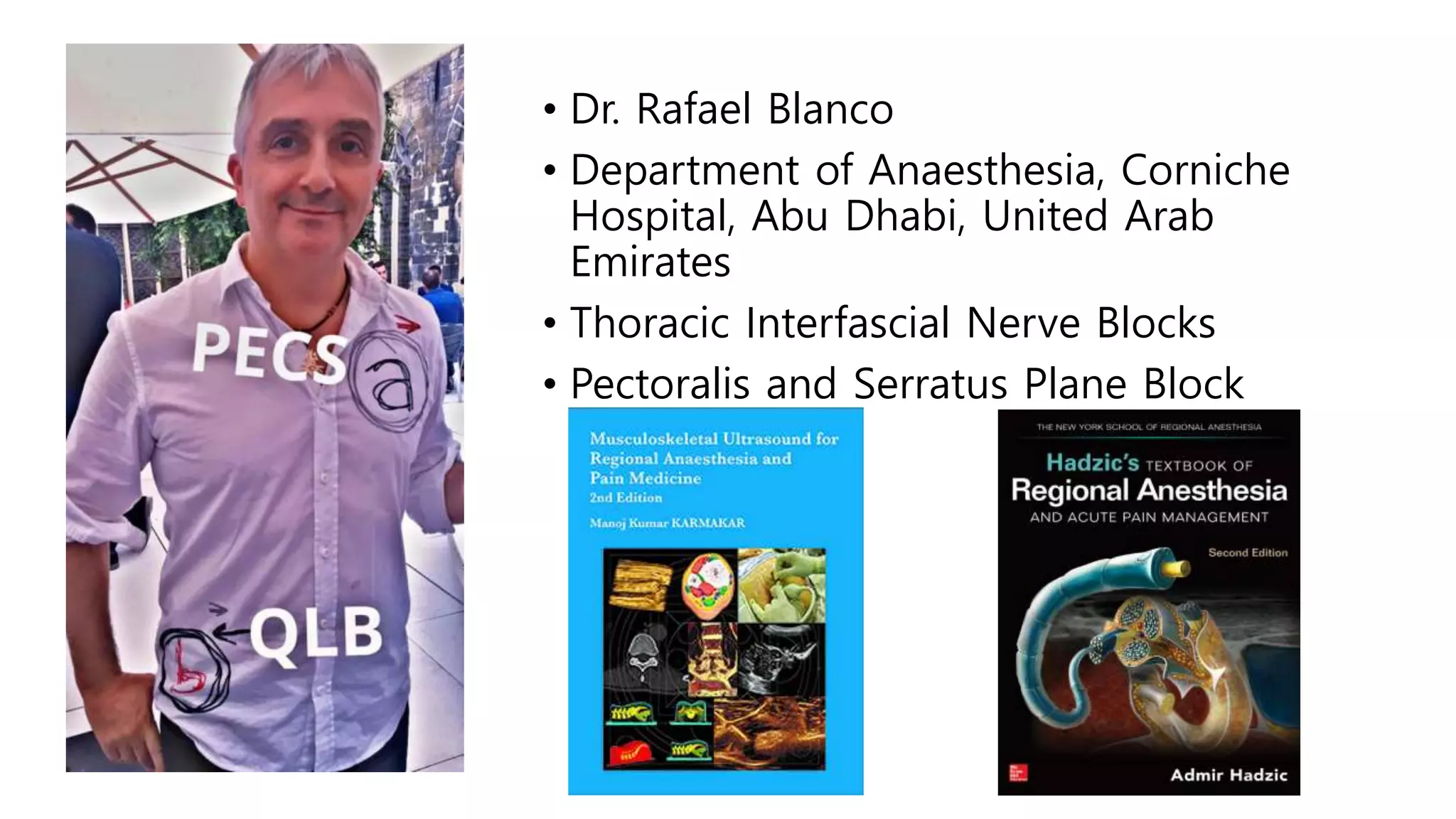 Pecs block, serratus plane block with literature review when and how | PPTX