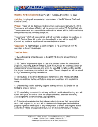 Pec slogan contestrules09 | PDF