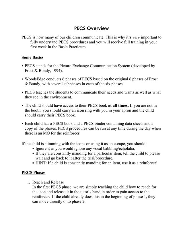 Pecs overview | PDF