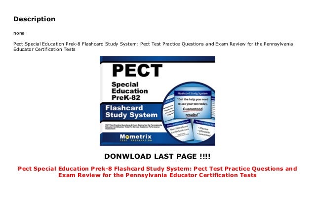 Pect Special Education Prek-8 Flashcard Study System: Pect Test ...