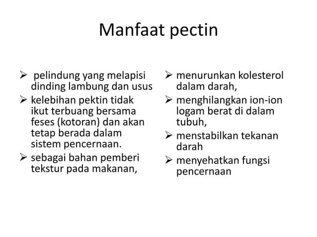 Pectin dietary fiber | PPT