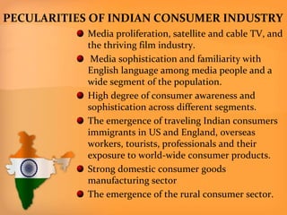 PECULIARITIES & CHARACTERISTICS OF INDIAN CONSUMER | PPTX