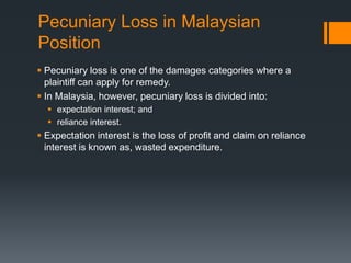Pecuniary loss | PPT