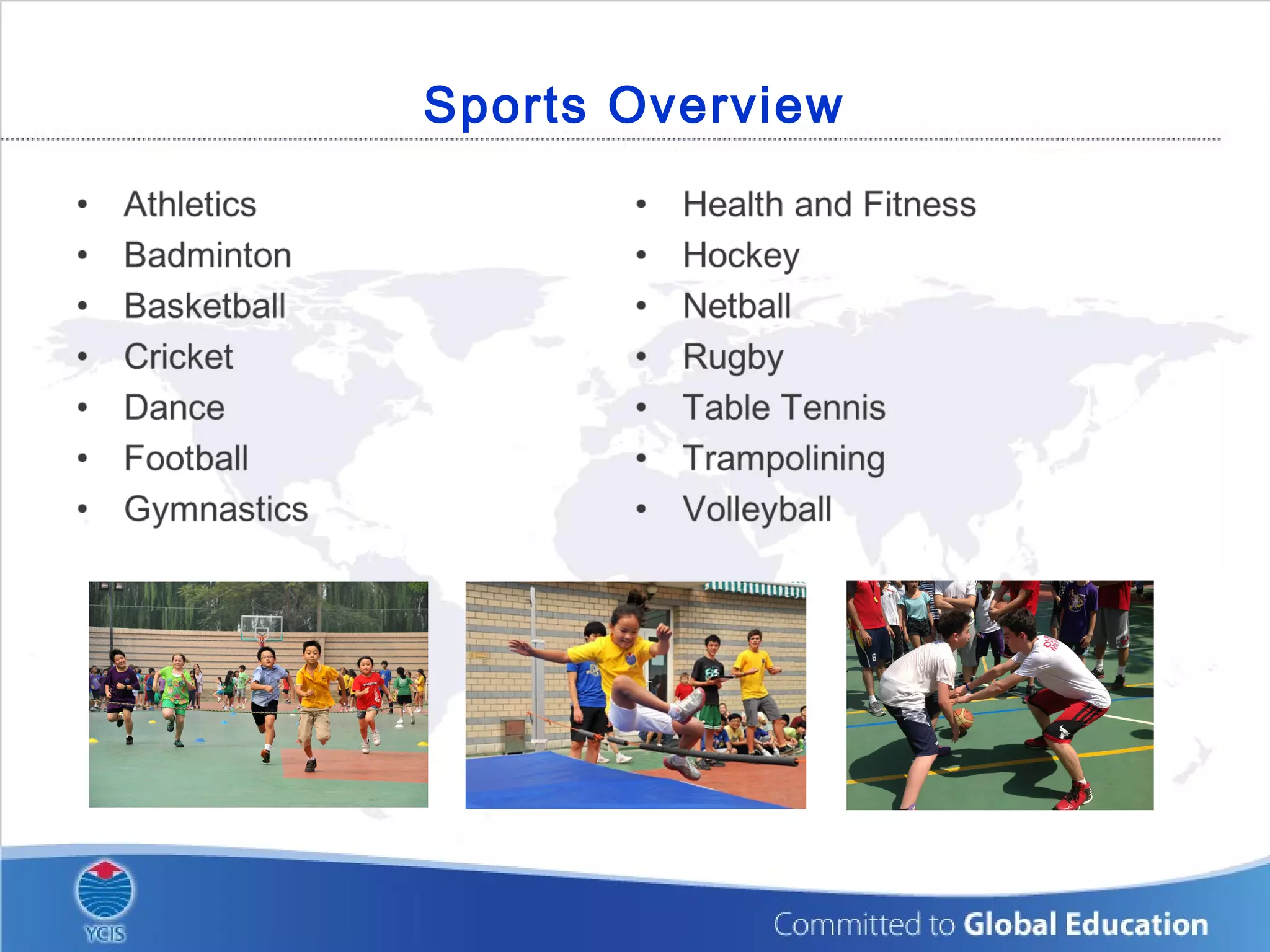 Yew Chung International School of Beijing - Physical Education (PE) | PPT