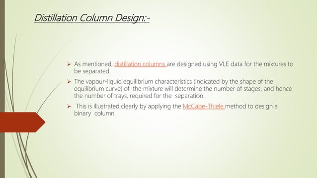 McCABE-THIELE DESIGN METHOD | PPTX