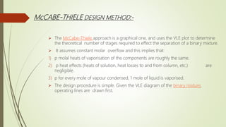 McCABE-THIELE DESIGN METHOD | PPTX