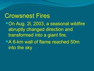 Revised Crowsnest Fire | PPT