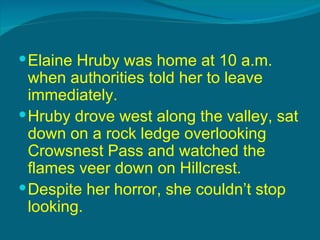 Revised Crowsnest Fire | PPT